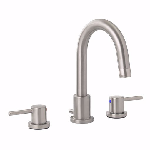 CONTEMPORARY WIDESPREAD BATH FAUCET BRUSHED