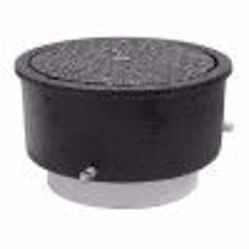 3" Adjustable PVC Cleanout for Plastic Pipe with 5-1/4" Cast Iron Cover ...