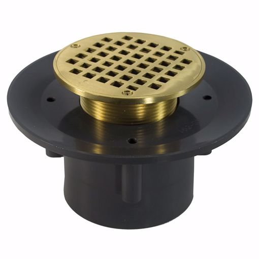 3" x 4" Heavy Duty PVC Slab Drain Base with 4" Metal Spud and 5 ...