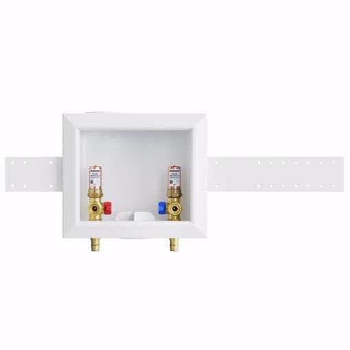 Washing Machine Box, Center Outlet with Water Hammer Arrestor, 1/2" PEX ...