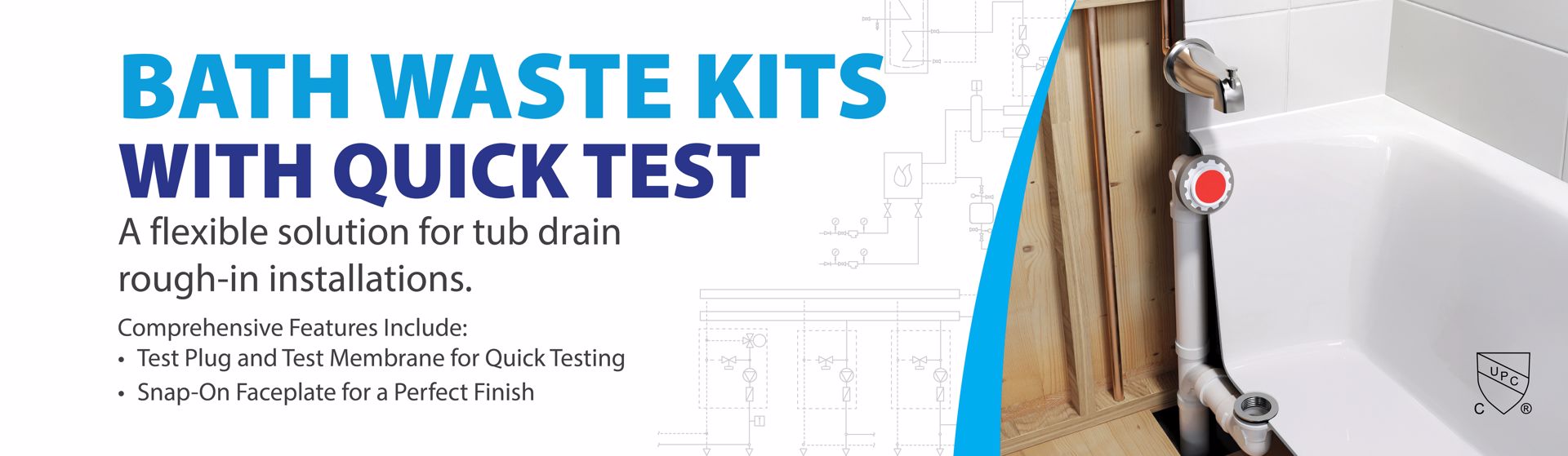 bath waste kits with quick test