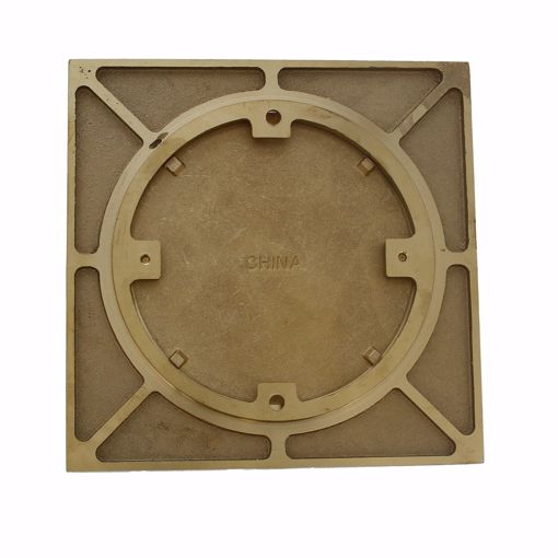 7" Square Polished Brass Cleanout Top with C60502 Cover and Screws